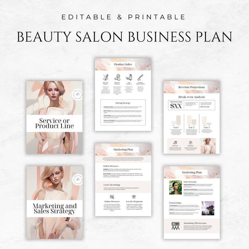 Beauty Salon Business Plan Template Salon Startup Plan Beauty Salon ...
