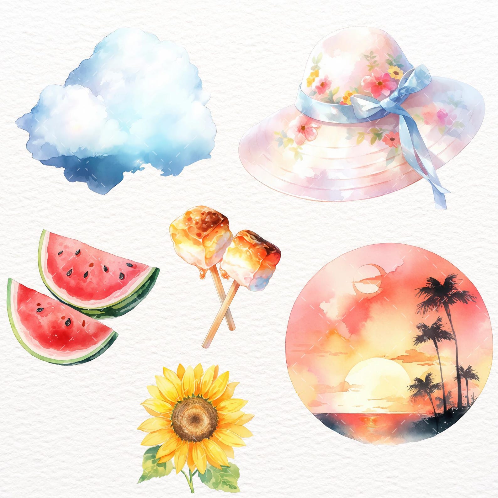 Summer Clipart Beach Clipart Tropical Clipart Vacation Clipart Ocean ...