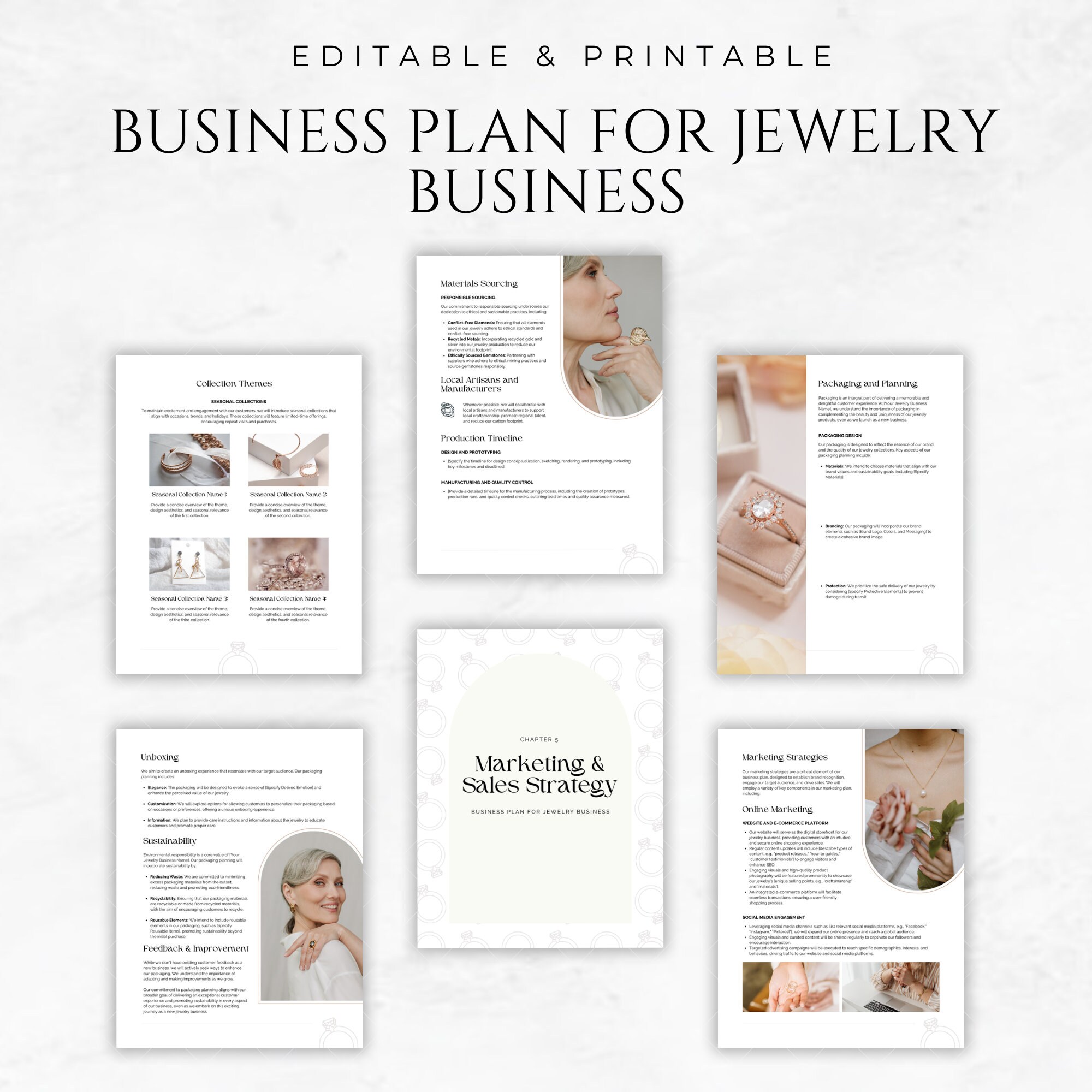 Jewelry Business Business Plan Template Jewelry Startup Plan Handmade ...