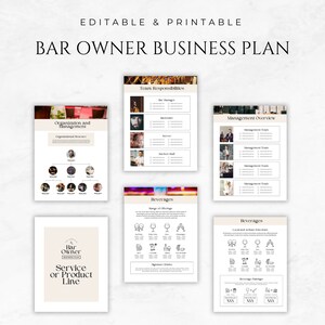 Bar Owner Business Plan Canva Template Bar Startup Plan Nightclub ...