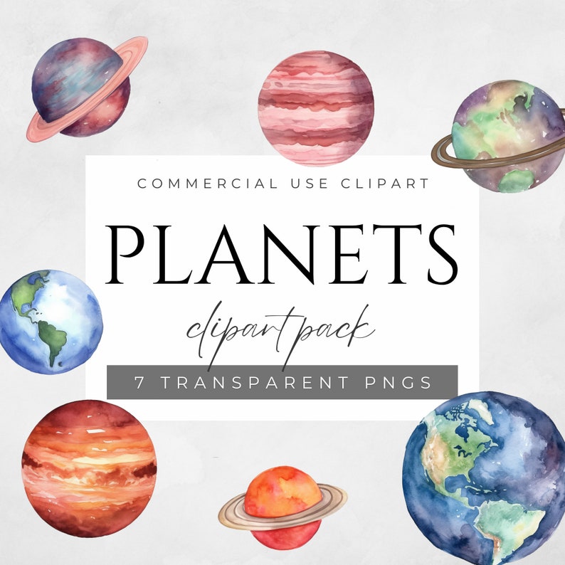 Space Clipart, Astronaut Clipart, Alien Clipart, Planets Clipart, Space ...
