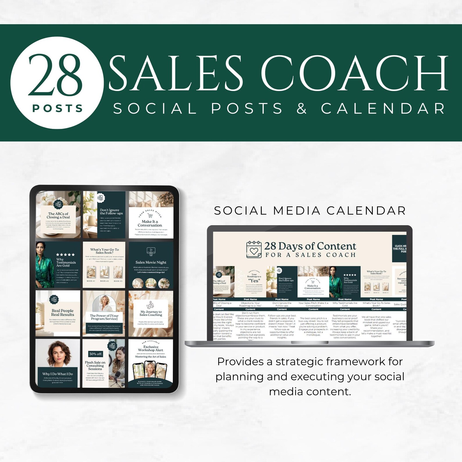 Sales Coach Templates Sales Coach Social Media Calendar Sales Coach ...