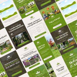 Landscaping Instagram Posts Templates Canva Lawn Care Marketing ...