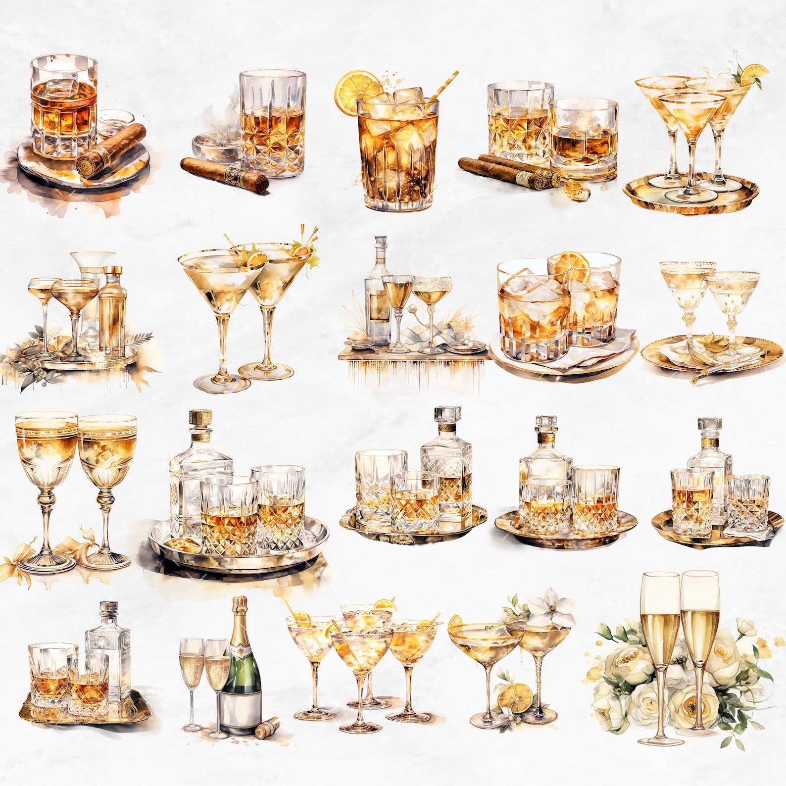 Gatsby Clipart Pack 1920s Clipart Great Gatsby Party Graphics Vintage ...