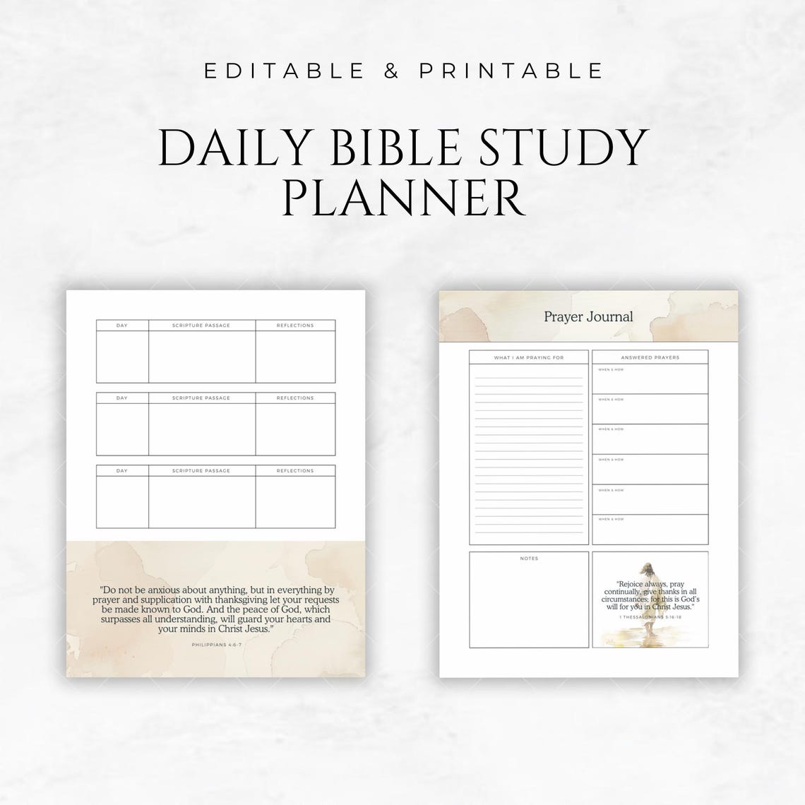 Daily Bible Study Planner Devotional Planner Christian Planner Bible ...