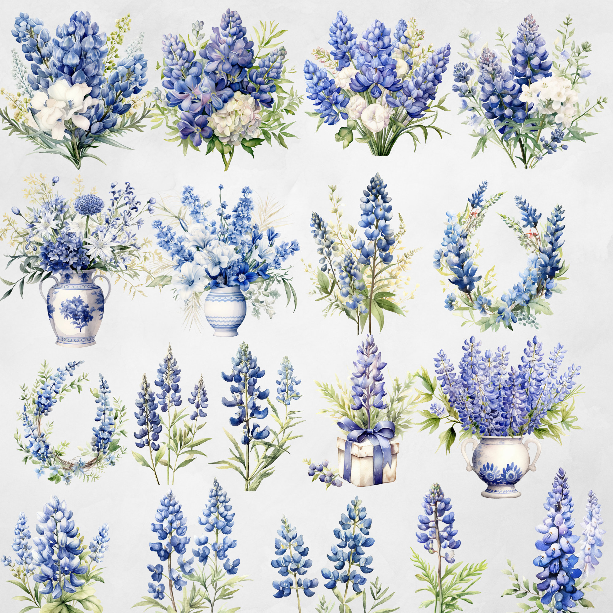 Bluebonnet Clipart PNG Texas Bluebonnet Flowers Clipart Blue Jay ...