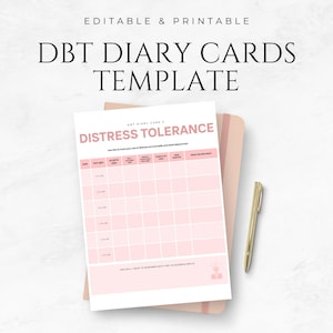 DBT Diary Cards Canva Template – Printable & Editable Dialectical ...