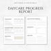 Daycare Progress Report Template Printable Preschool Progress Report ...