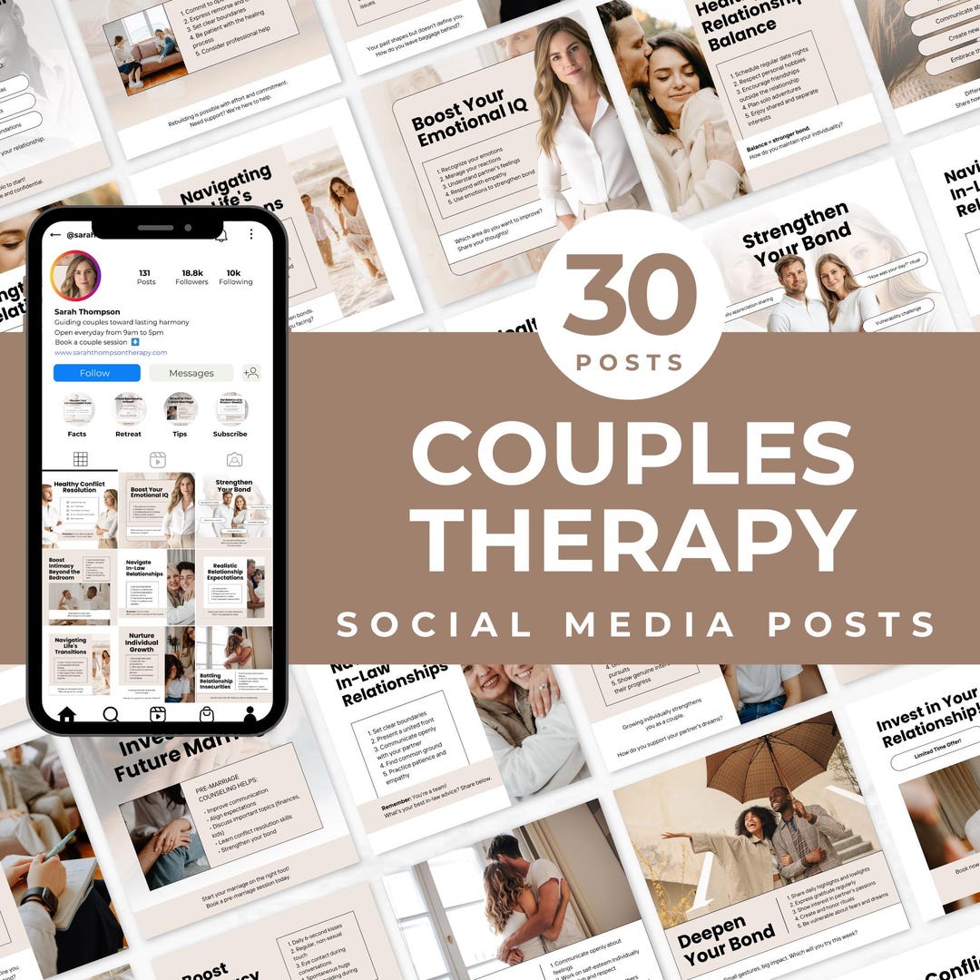 Couples Therapy Social Media Posts Relationship Coach Templates ...