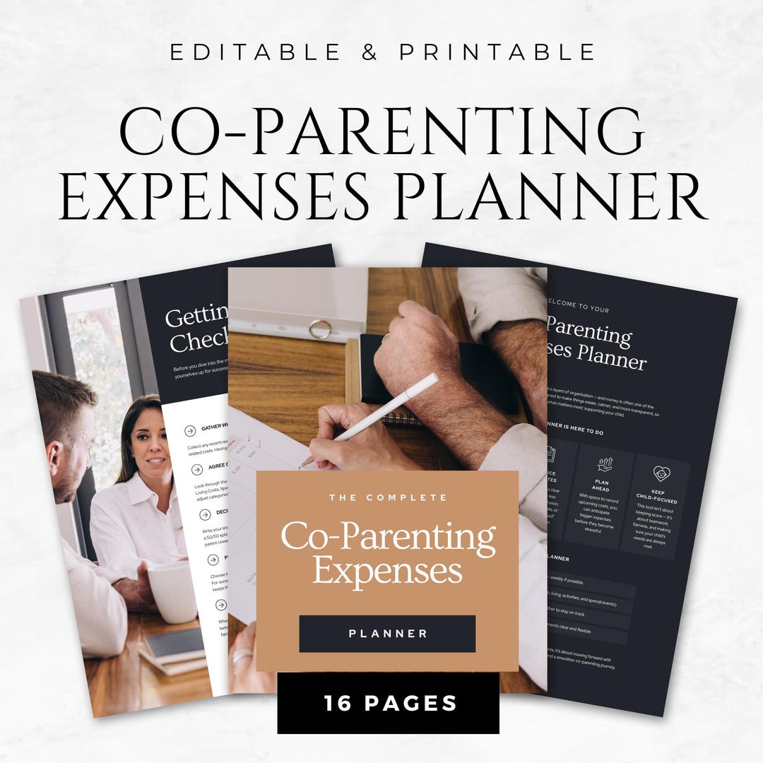Co-parenting Expenses Planner Canva Template Editable Shared Budget ...