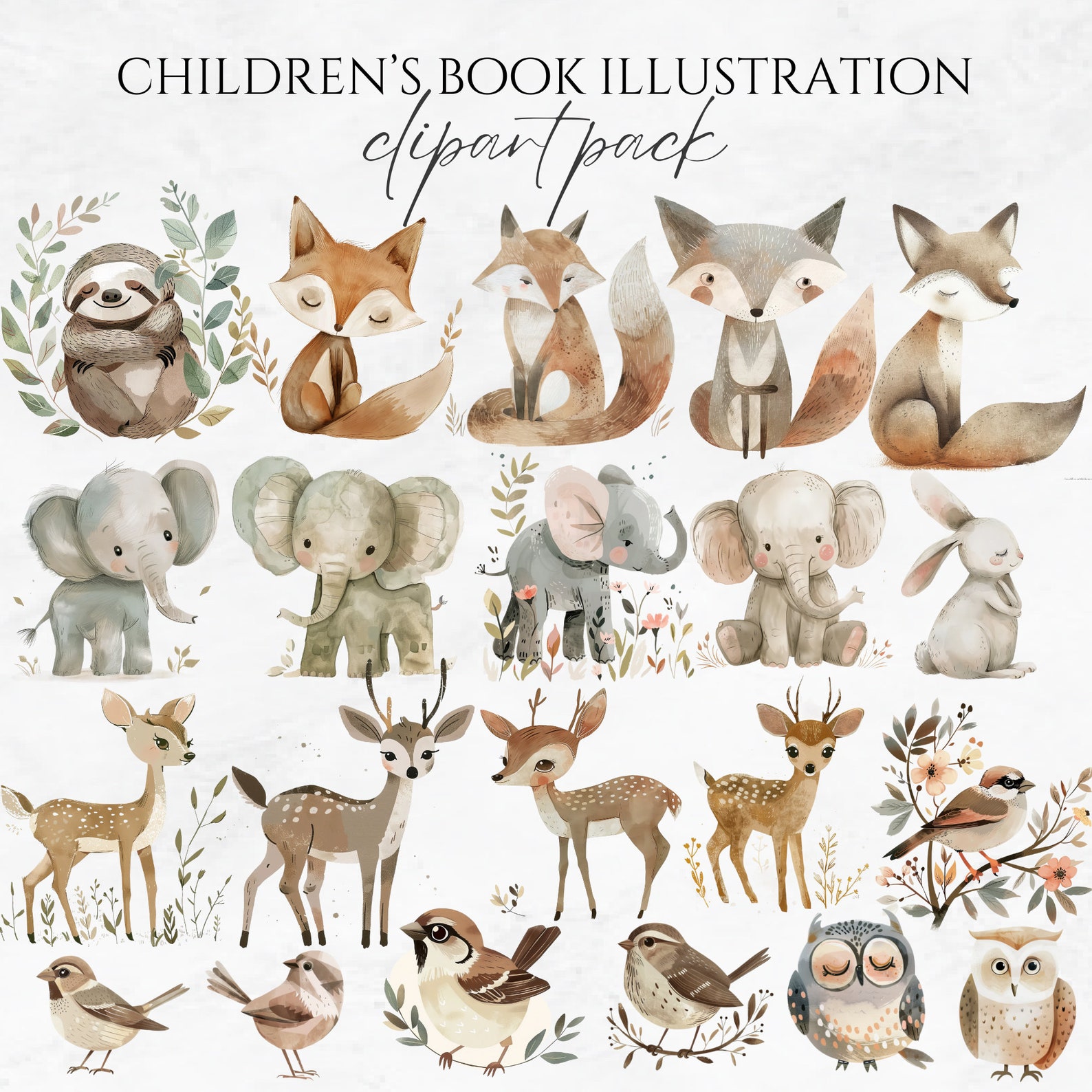 Children's Book Illustration Clipart Jon Klassen Inspired Clipart Story ...