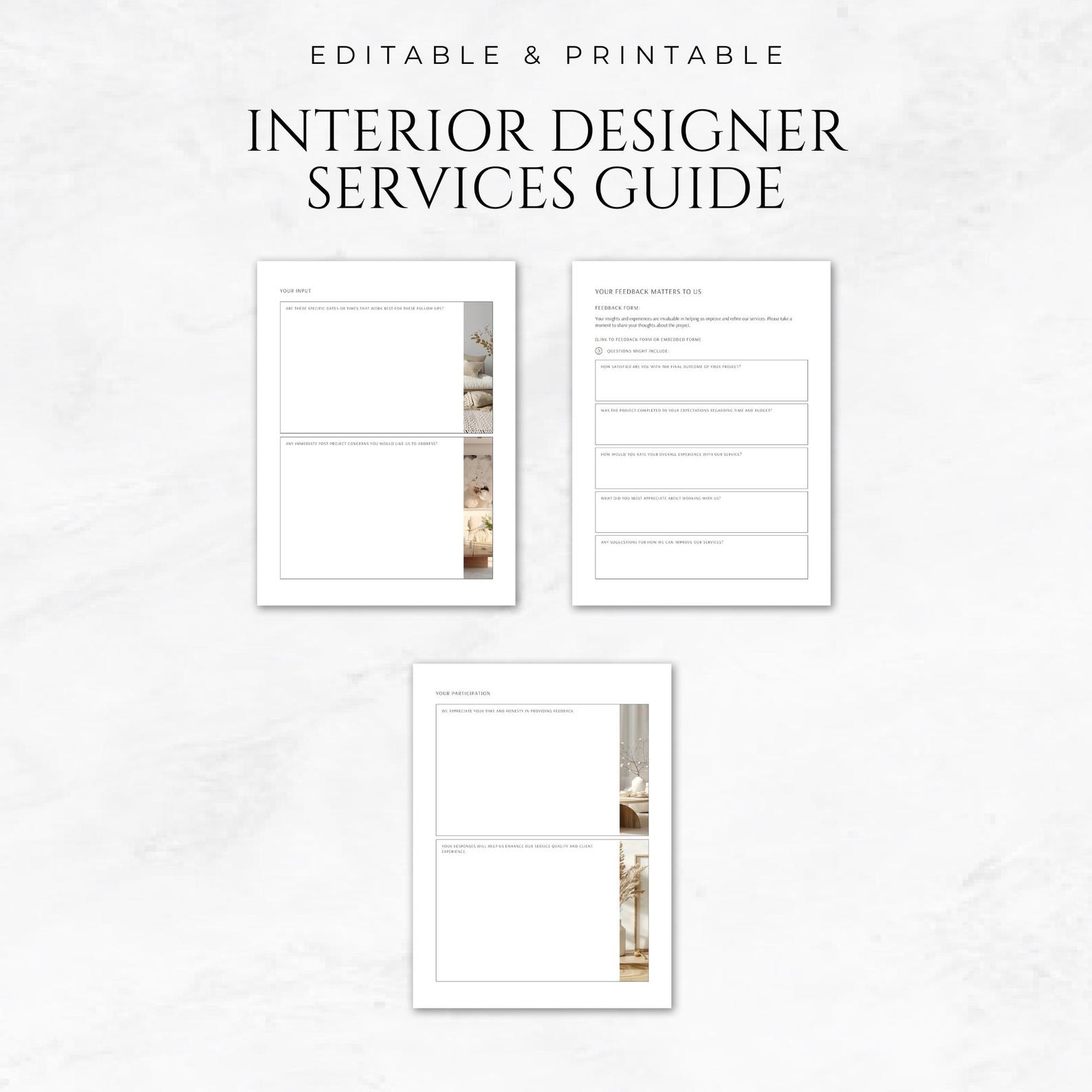 Interior Design Services Guide Template Printable Interior Design ...