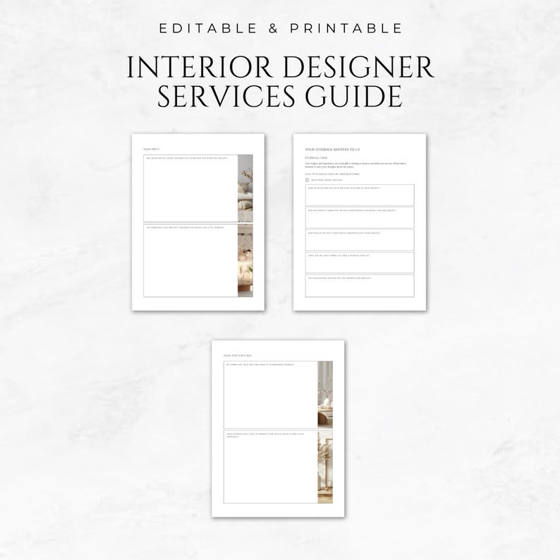 Interior Design Services Guide Template Printable Interior Design ...