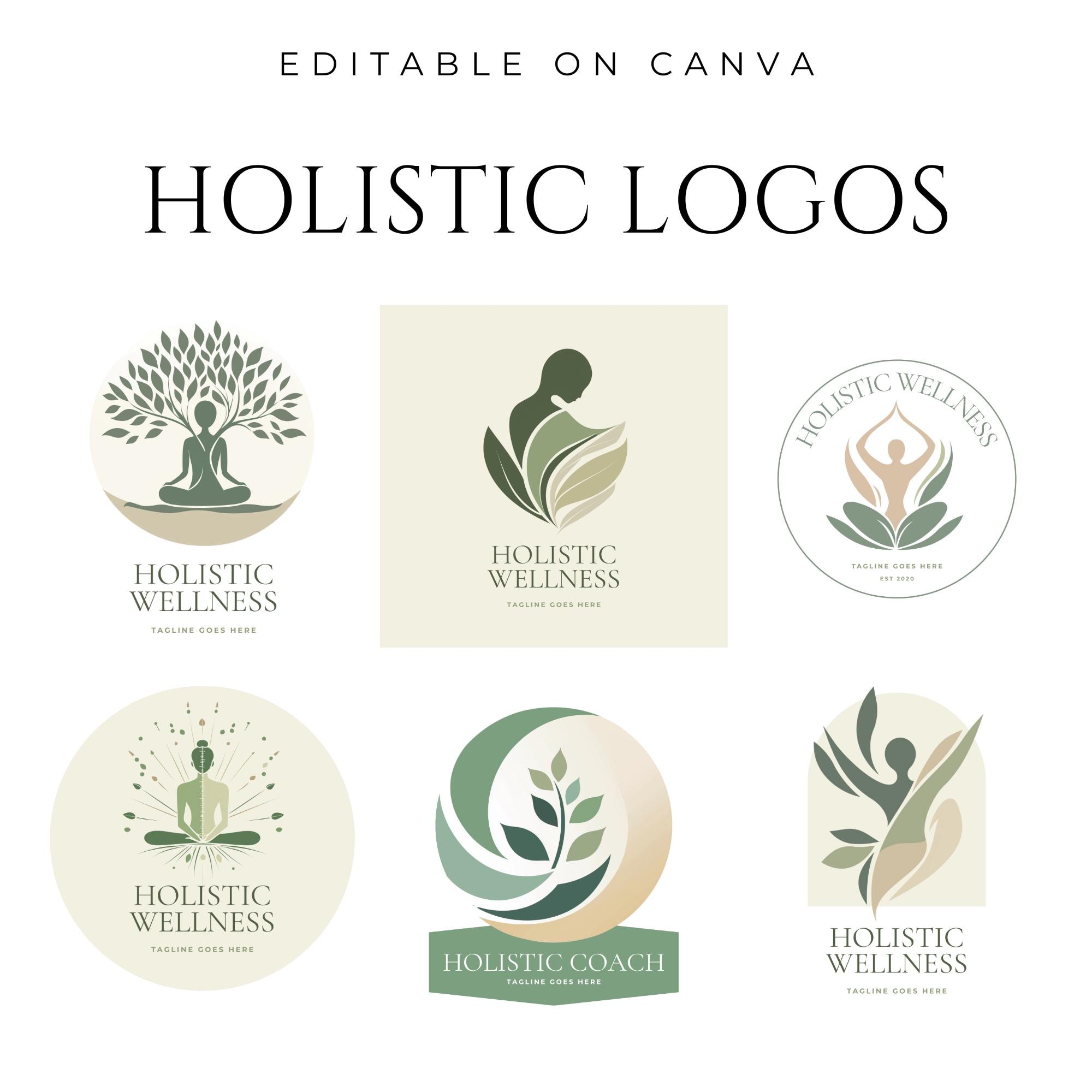 Holistic Logos Templates Canva Minimalist Logo Design Wellness Brand ...
