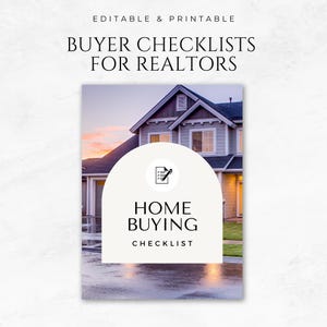 Buyer Checklist for Realtors Template Home Buying Guide Real Estate ...