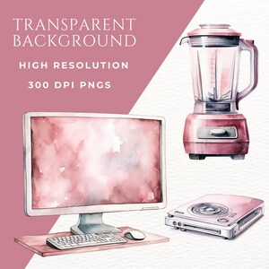 Pink Gadgets Clipart Tech Clipart Aesthetic Gadget Clipart Devices ...