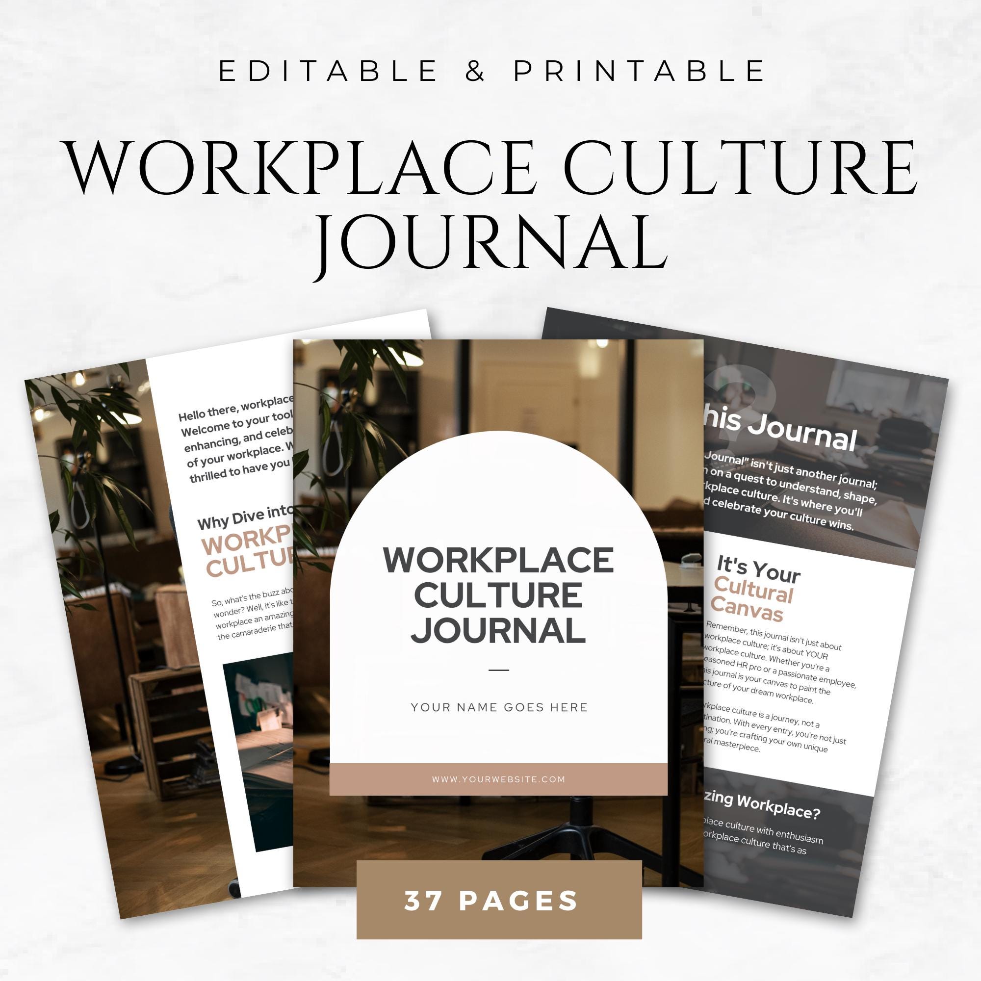 Workplace Culture Journal Template Printable Team Building Journal ...