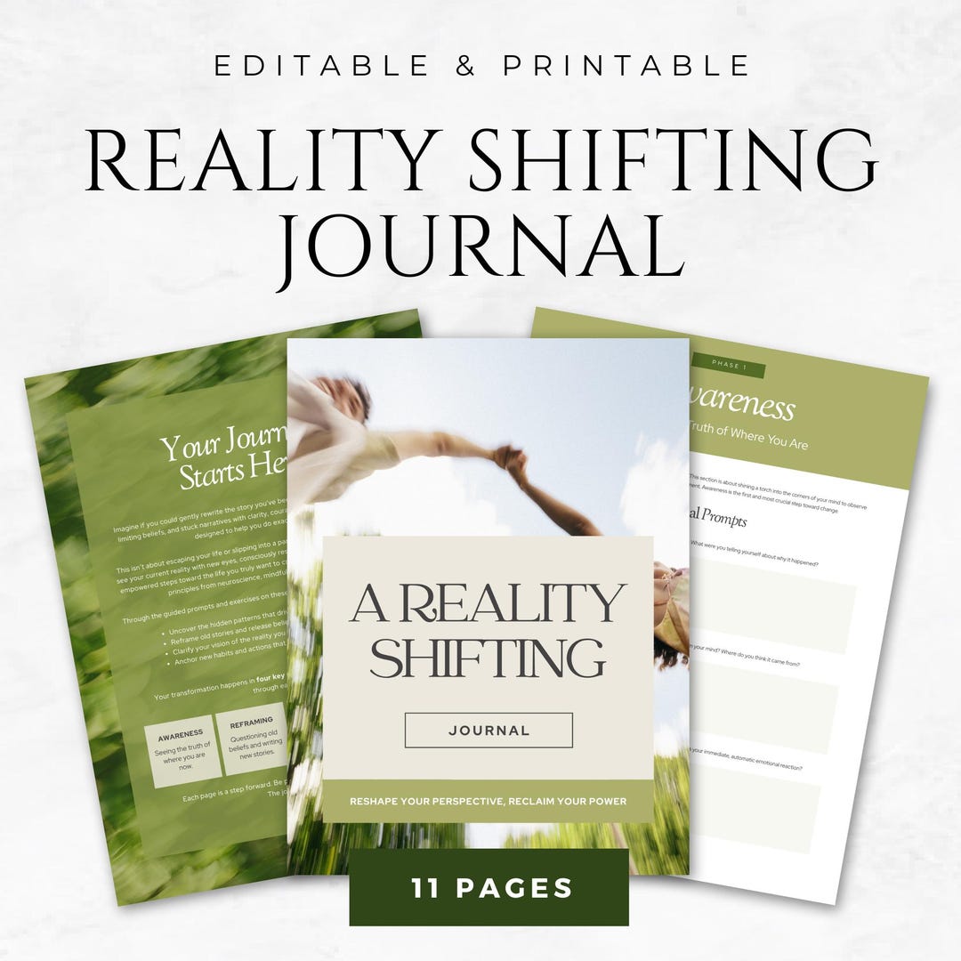 Reality Shifting Journal Canva Template Manifestation Scripting ...