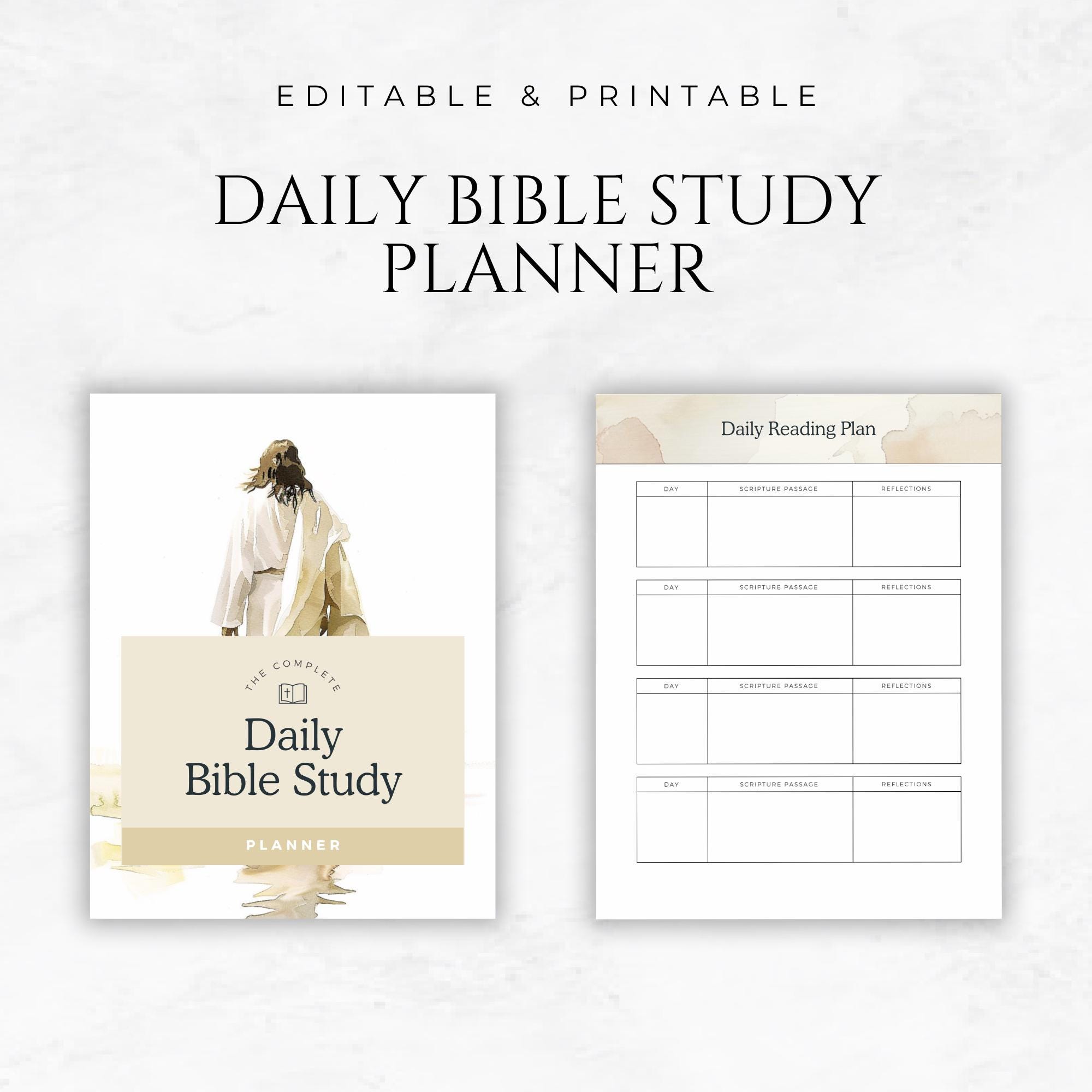 Daily Bible Study Planner Devotional Planner Christian Planner Bible ...