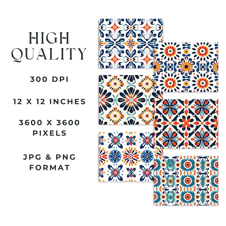 Seamless Scandinavian Patterns Digital Scandinavian Folk Art ...