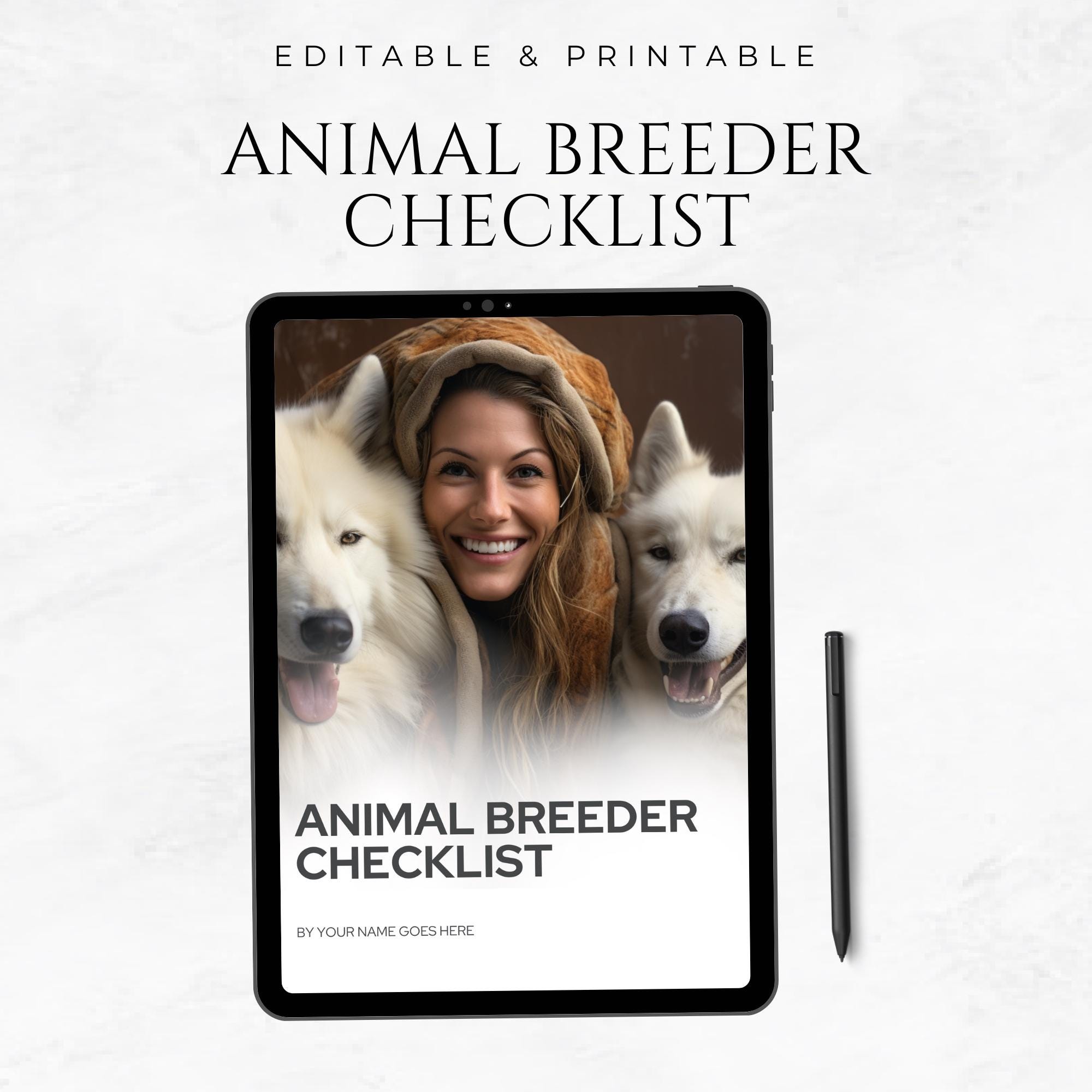Animal Breeder Checklist Template Animal Breeding Planner Template Pet Breeding Documentation ...