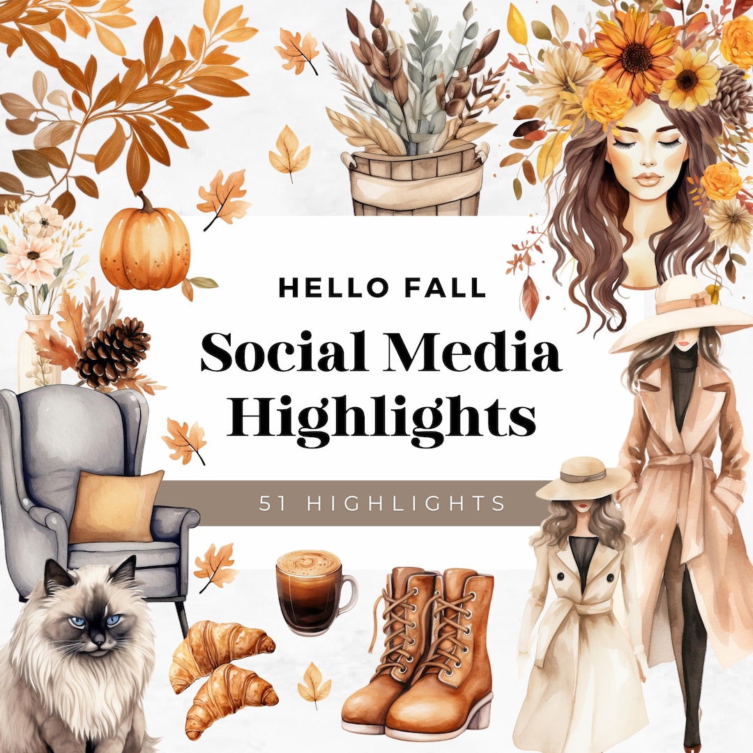 Fall Instagram Highlights Template Fall Social Media Highlights Autumn ...