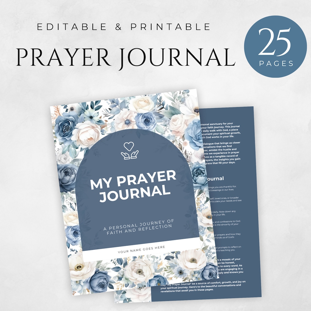 Daily Prayer Journal Template Prayer Journal PDF Prayer Planner ...