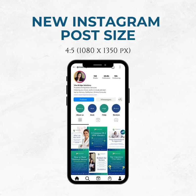 Immigration Social Media Posts Templates Visa Consultant Instagram ...