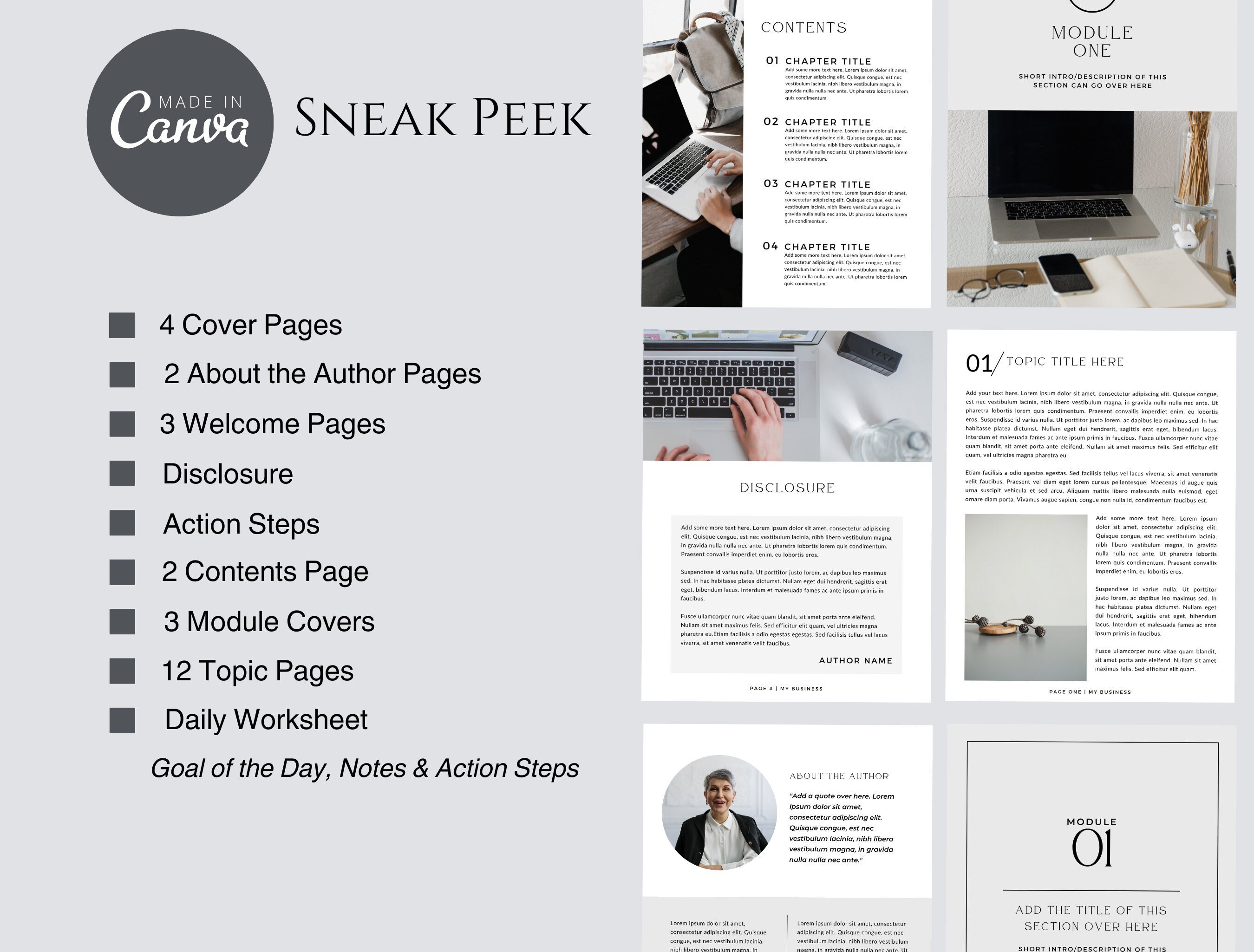 Online Course Workbook Template Canva Editable Workbook Coaching ...