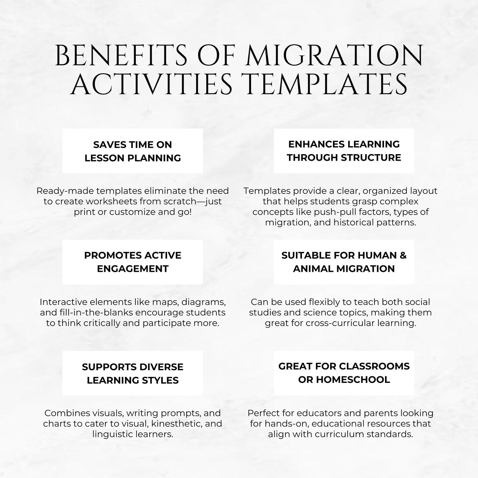 Migration Activities Templates Printable Migration Worksheet Animal ...