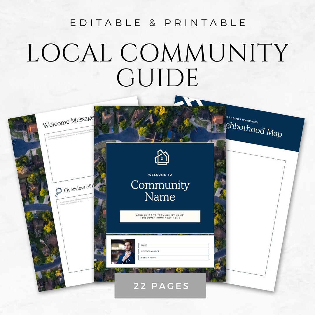 Local Community Guide Template Printable Local Guide Canva Neighborhood ...
