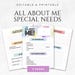 All About Me Special Needs Template Printable Special Needs Profile ...