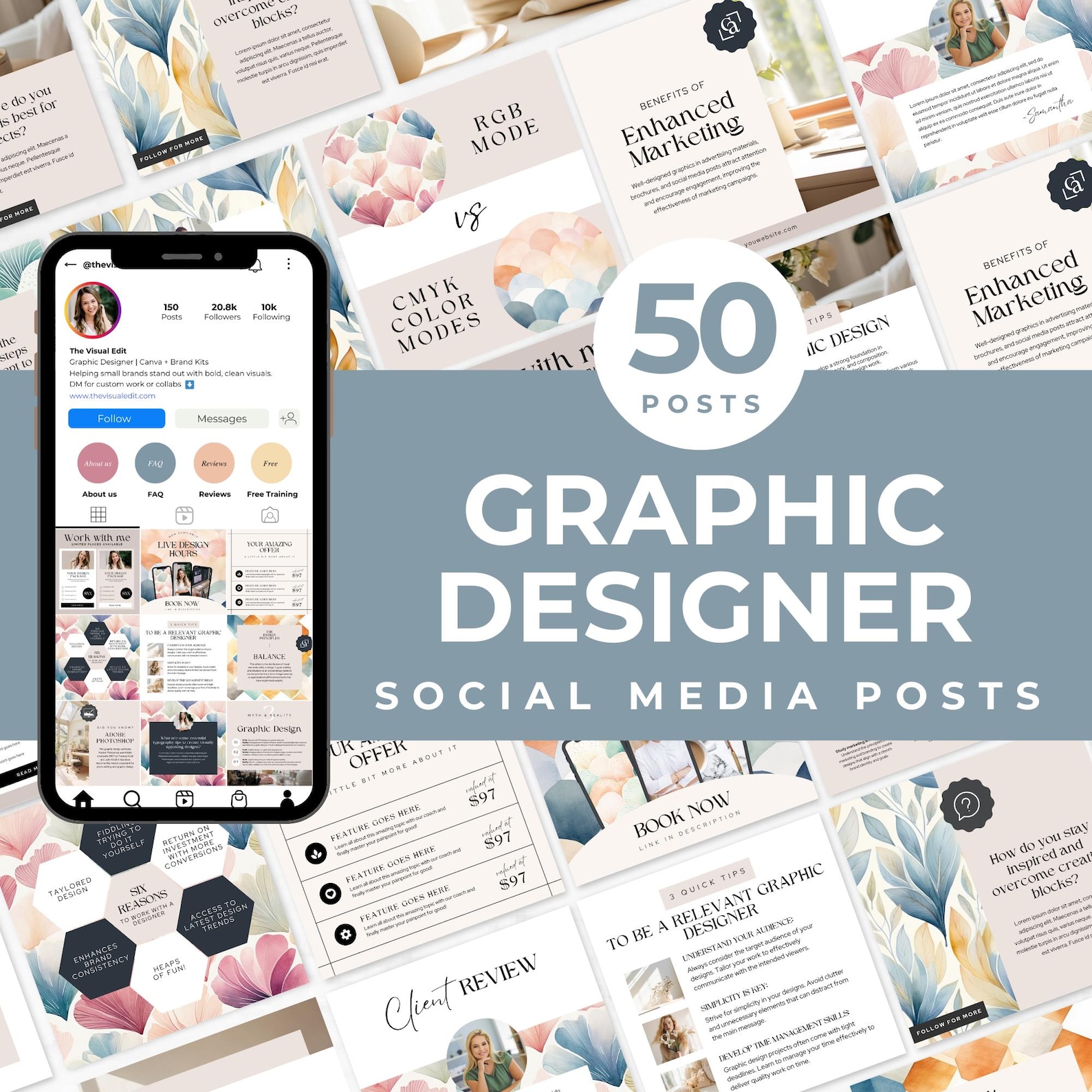 Graphic Designer Instagram Templates Graphic Designer Social Media Post ...