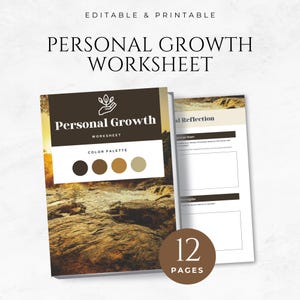 Personal Growth Worksheet Template Printable Self-development Worksheet ...