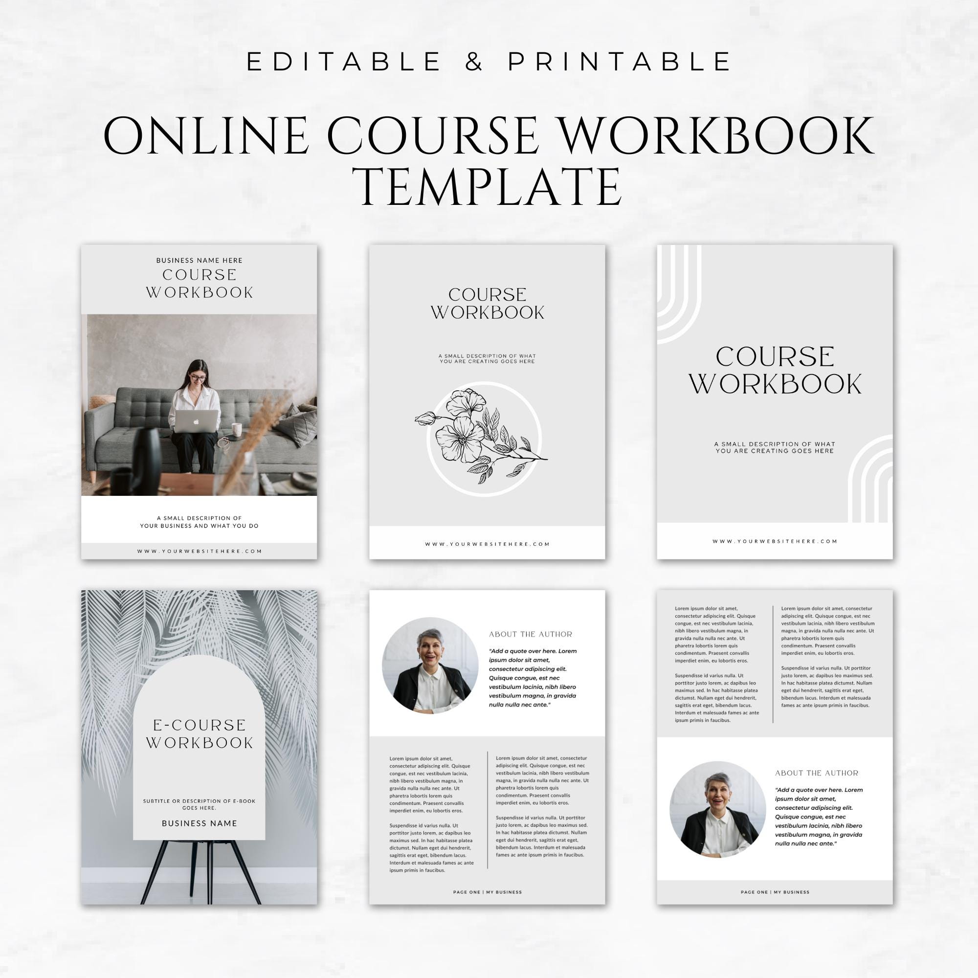 Online Course Workbook Template Canva Editable Workbook Coaching ...