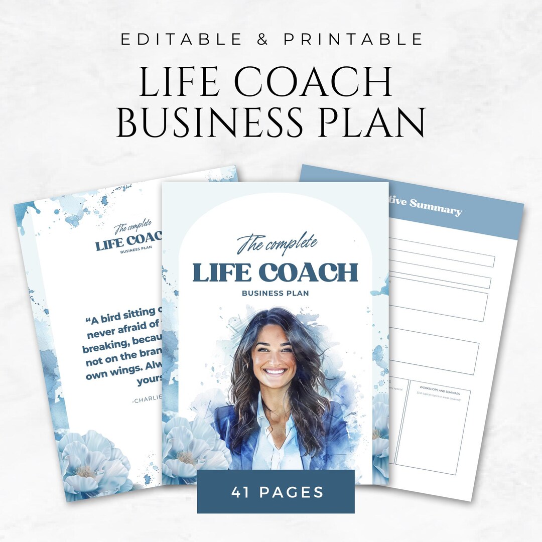 Life Coach Business Plan Canva Template Business Plan Template Life ...