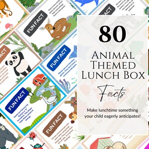 Printable Animal Themed Lunch Box Facts for Kids Fun Facts Trivia Lunch ...