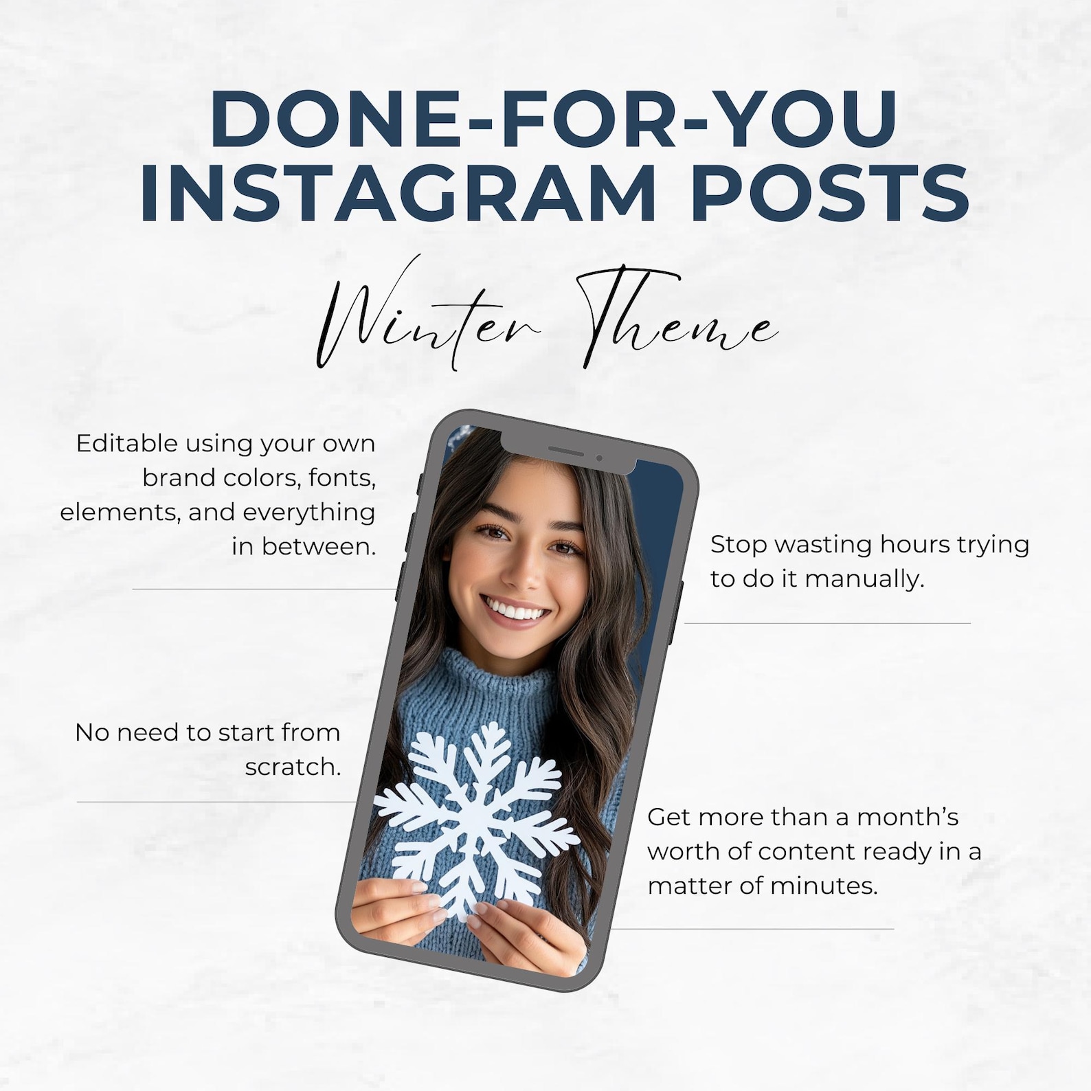 Winter Themed Engagement Posts Templates Winter Social Media Engagement ...