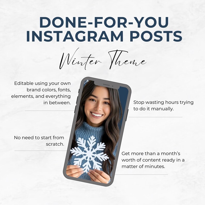Winter Themed Engagement Posts Templates Winter Social Media Engagement ...