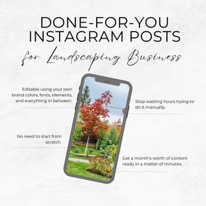 Landscaping Instagram Posts Templates Canva Lawn Care Marketing ...