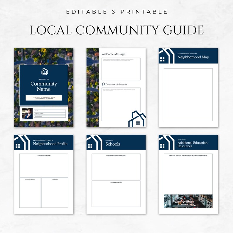 Local Community Guide Template Printable Local Guide Canva Neighborhood ...