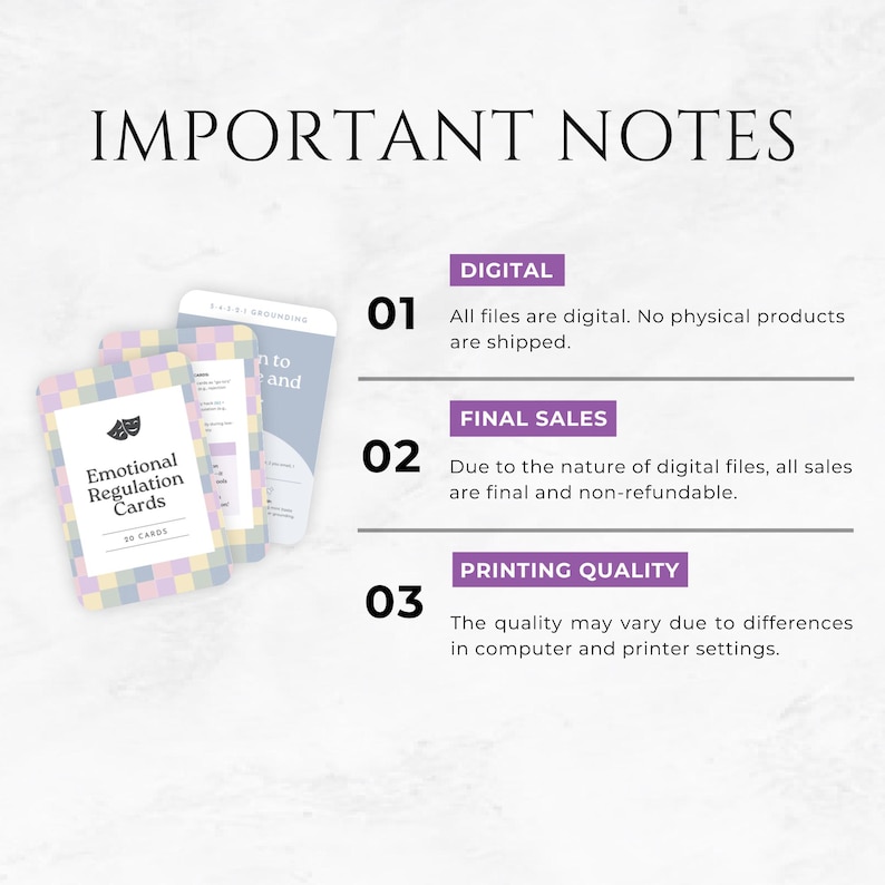 Emotional Regulation Cards Template Canva Printable Coping Skills Cards ...