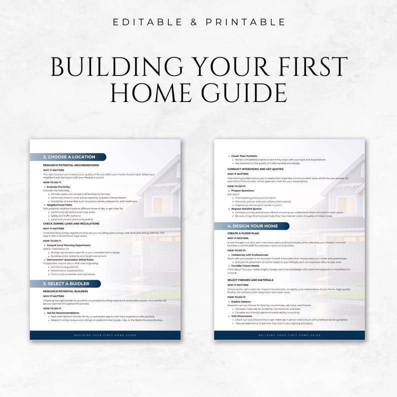 Building Your First Home Guide Template Printable Home Building ...