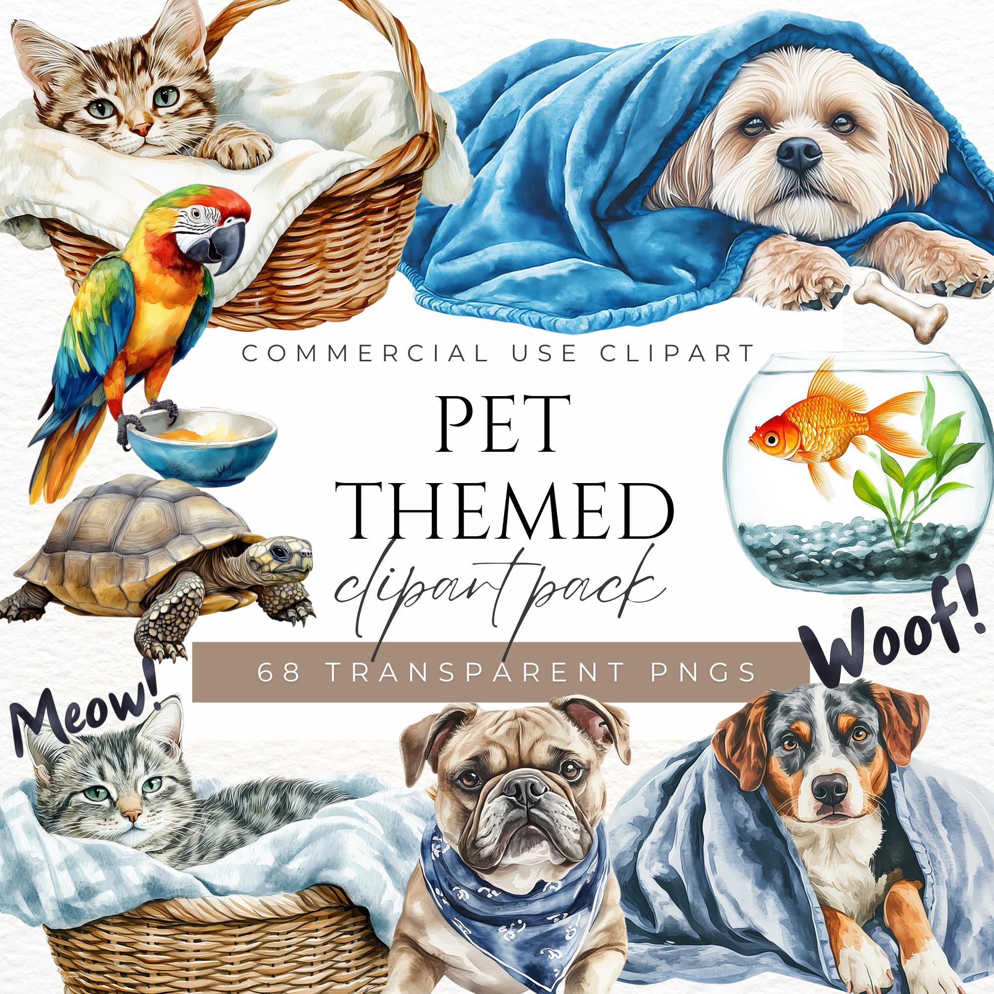 Pet Themed Clipart Dog Clipart Cat Clipart Animal Clipart Puppy Kitten ...