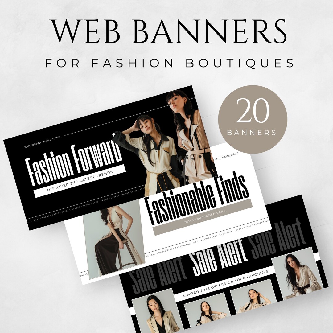 Web Banners for Fashion Boutiques Promo Fashion Stores Promotional ...