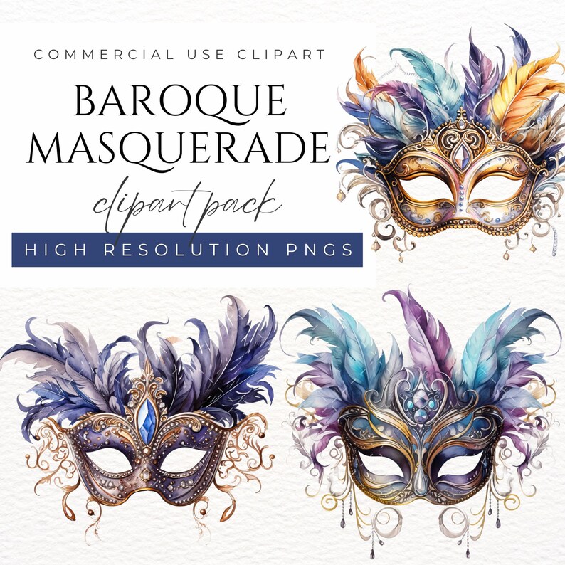 Baroque Masquerade Mask Clipart Luxury Masquerade Vintage Mask Elegant ...