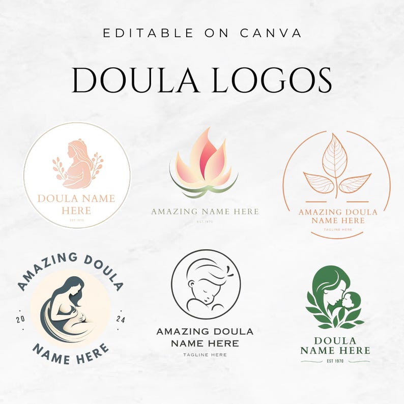 Doula Logo Design Templates Birth Worker Logo Wellness Logo Holistic ...
