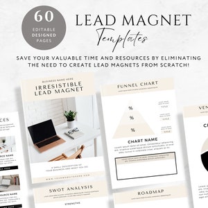 Online Challenge Lead Magnet Template Bundle, Canva Website Page, Free Challenge Workbook, Lead ...