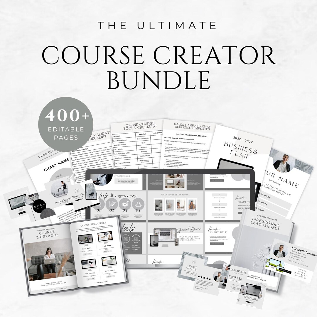 Course Creator Templates Bundle Course Creator Templates Coaching ...