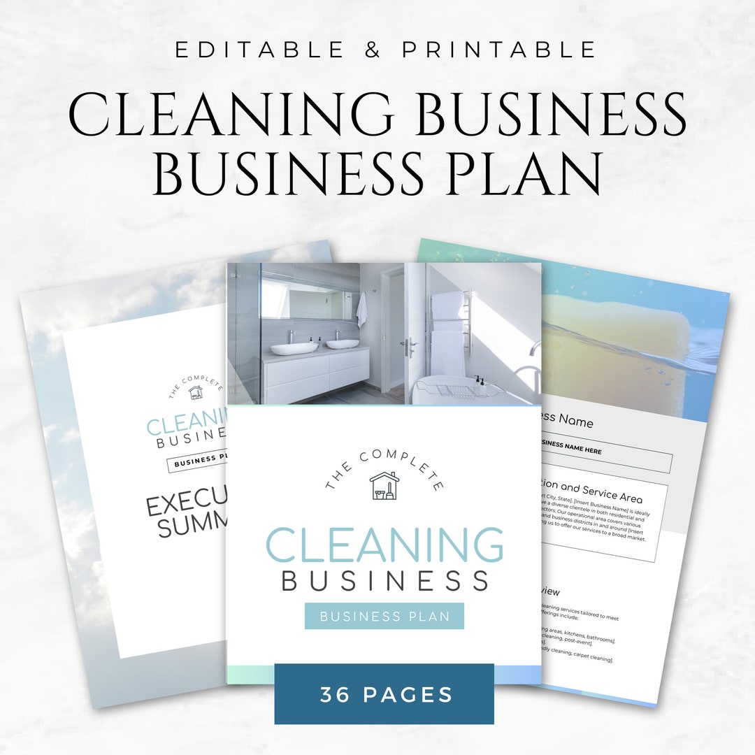 Cleaning Business Business Plan Template Cleaning Service Plan Cleaning ...
